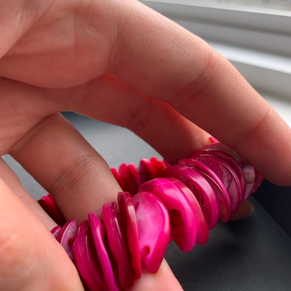 Jewelry | Vintage Unique Purple Pink Shell Bracelet | Poshmark